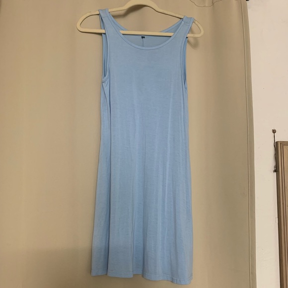 Dresses | Simple Baby Blue Dress With Pockets | Poshmark